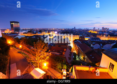 Zagreb skyline at sunset Stock Photo - Alamy