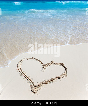 heart- a picture on sand Stock Photo - Alamy