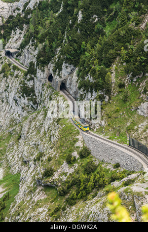 Wendelstein; Wendelsteinbahn, rack railway Stock Photo - Alamy