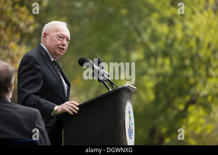 GEN. Alfred M. Gray, commandant of the Marine Corps, stands atop an M ...