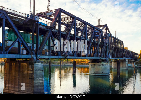 The I Street Bridge just above Old Sacramento in California Stock Photo ...