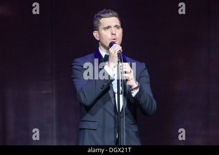 Michael Buble, Canadian singer, performs prior to the FIFA World Cup ...