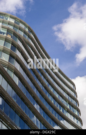 The banded cladding of One London Wall Stock Photo - Alamy