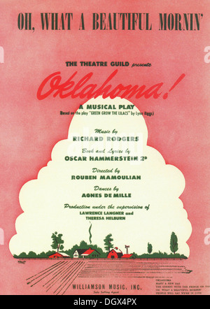Oklahoma! musical vintage poster, 1943 - Editorial use only Stock Photo ...