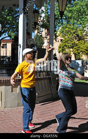 Youth dancing in the gazebo in Old Town's Main Plaza, Albuquerque, New ...