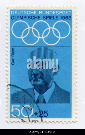 The general secretary of the Olympic Committee Carl Diem goes on a ...