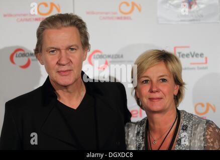 Singer Johnny Logan and Tanja Surmann at the Wiesn party of GoldStar TV ...