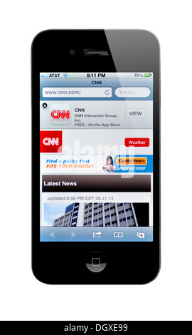 iPhone screen showing CNN News website Stock Photo - Alamy