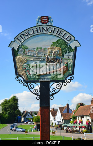 Finchingfield village green, Essex, UK pictured in 1962 Stock Photo - Alamy