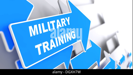 Education concept: sign Military Training on Building background Stock ...