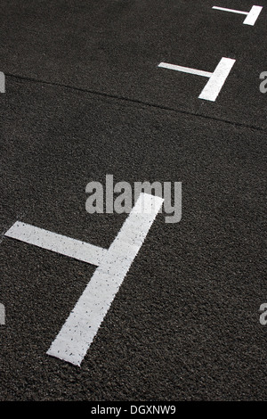 Road markings for parking spaces Stock Photo - Alamy