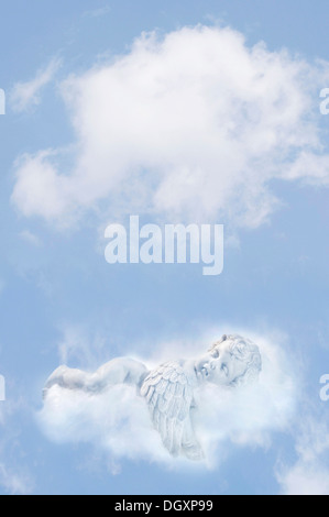Angel floating in the sky Stock Photo - Alamy