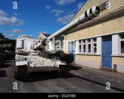The GTC 155mm AUF1 self-propelled artillery, mounted on an AMX 30 ...