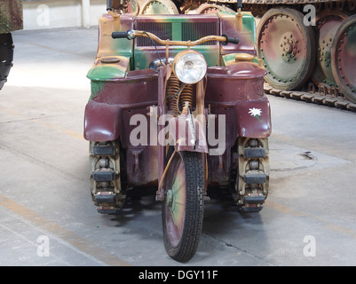 The SdKfz 2 Kettenkrad is a German half-track vehicle displayed at the ...