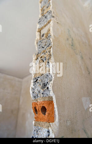 A close-up shot of a plastered wall background Stock Photo - Alamy