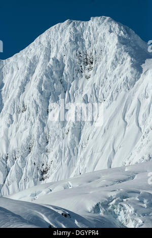 Snowscape, peaks along the Harriman Fjord, Anchorage, Alaska, United ...