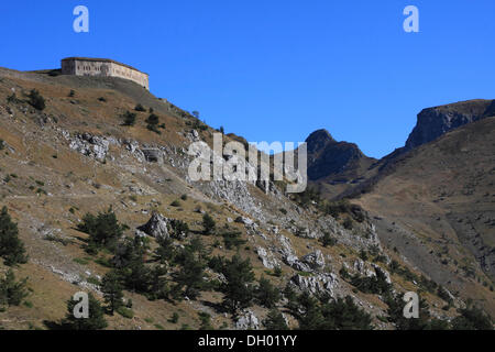 France, Alpes Maritimes, the Central Fort at the Col (pass) de Tende ...