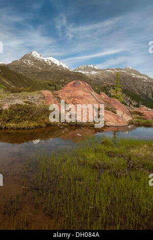 Glacial fluting of Gepatschferner glacier, Mountains Ochsenkopf and ...