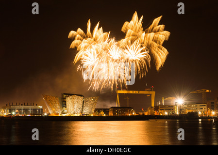 Titanic Fireworks, Belfast Stock Photo - Alamy