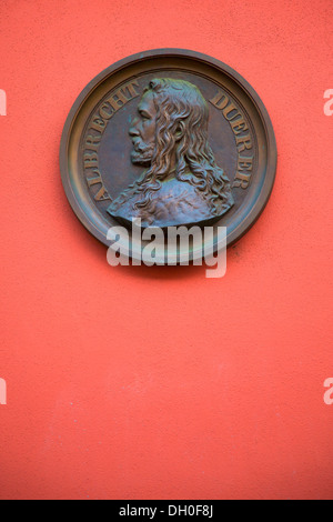 Albrecht Durer Plaque, Nuremberg, Bavaria, Germany, Europe Stock Photo ...