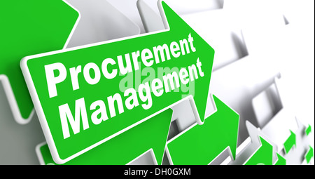 Procurement Management - Business Concept. Green Arrow with ...
