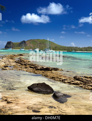Mauritius. Catamarans near the island Gabriel Stock Photo - Alamy