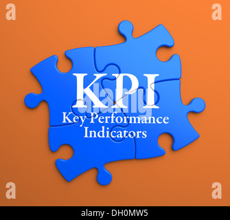 KPI - Key Performance Indicator puzzle in a line image with hi-res ...