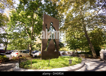 The Ralph Ellison Memorial on Riverside Drive in Harlem in New York ...