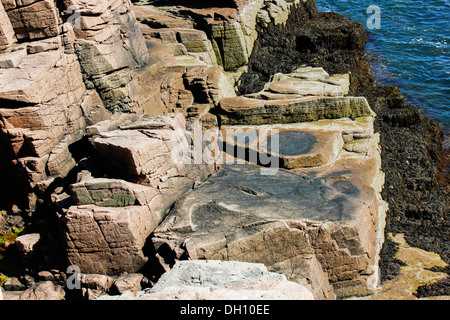 Granite cliffs, Acadia National Park, Bar Harbor, Maine Stock Photo - Alamy