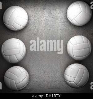Volleyball ball and metal wall background Stock Photo - Alamy