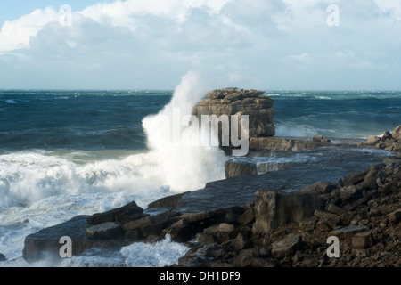 Gale at Portland Bill Stock Photo - Alamy
