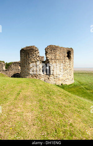 Flint Castle in North Wales, a medieval fortress with historical ...