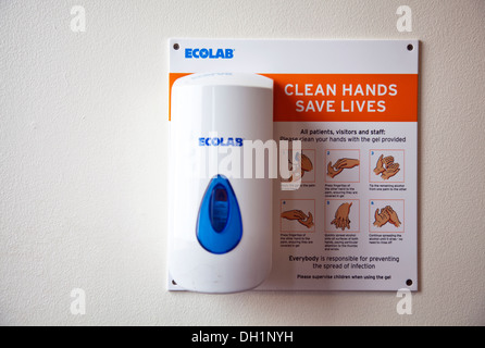 Handwash / hand wash / ecolab hand washing fluid above a sink / basin ...