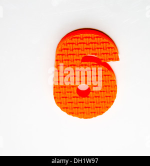 Foam number six 6 Stock Photo - Alamy