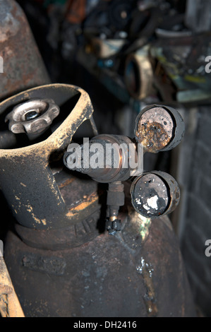 Oxy Oxygen Acetylene Cylinders Fire Burnt Accident Involved In Stock ...