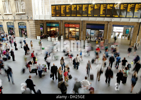 Train departure board at King's Cross Station London Stock Photo - Alamy