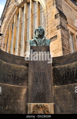 Luther monument Freiberg. Luther monument Stock Photo - Alamy