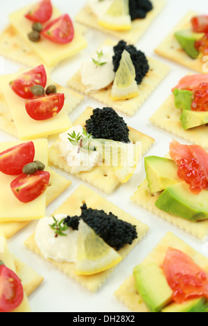 Dish of canapes Stock Photo - Alamy