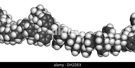 Polystyrene (PS) plastic, chemical structure. Used in insulation ...
