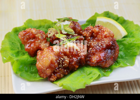 Yangnyeom chicken, Korean fried chicken Stock Photo - Alamy