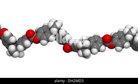 Polycarbonate (PC) plastic, chemical structure. Made from phosgene and ...