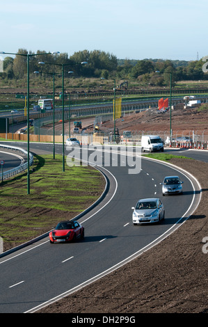 Birmingham Airport runway extension, diverted A45 road, Birmingham, UK ...