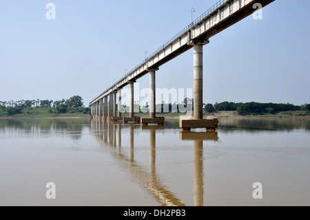 bridge on godavari river andhra pradesh India Stock Photo - Alamy
