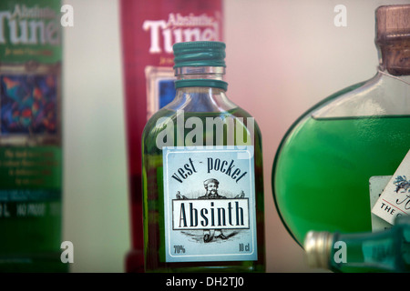 Absinthe bottles , Prague, Bohemia, Czech Republic Stock Photo - Alamy