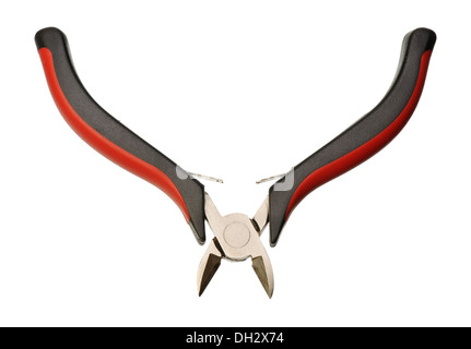 Side cutters on white background. Equipment tool Stock Photo - Alamy