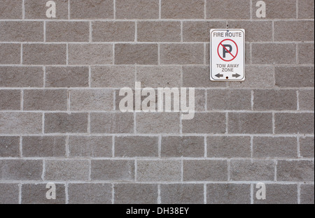 no parking fire route tow away zone sign in downtown toronto ontario ...