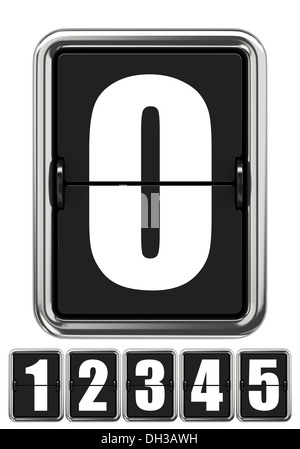 Mechanical Analog Flip Clock Board with Oops Sign extreme closeup. 3d Rendering Stock Photo - Alamy