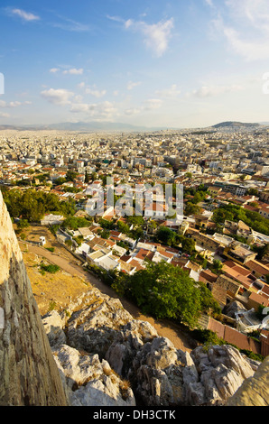 High angle view of Athens city from a distance, Greece Stock Photo - Alamy