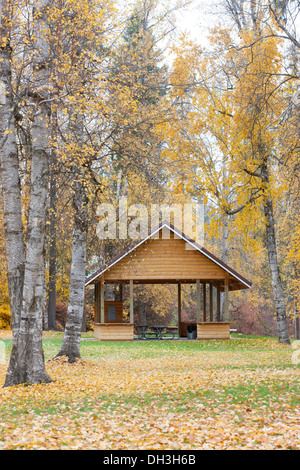 A small pavilion in the park Stock Photo - Alamy