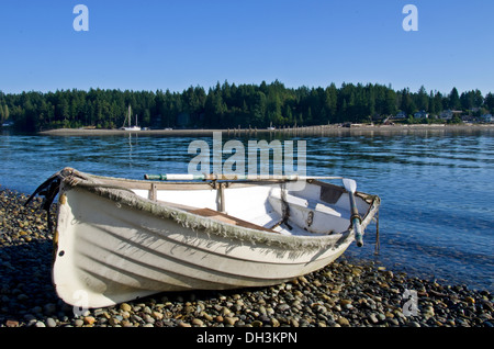 A dory boat on the beach at Pacific City, Oregon, home of the Pacific ...